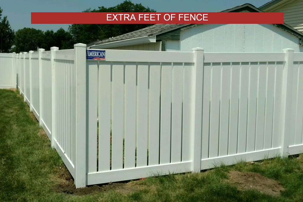 [Extra Feet Of Fence] Semi-Privacy Vinyl Complete Fence Package ...